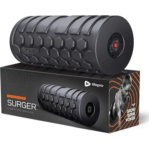 LIFEPRO Surger Vibrating Foam Roller - Black