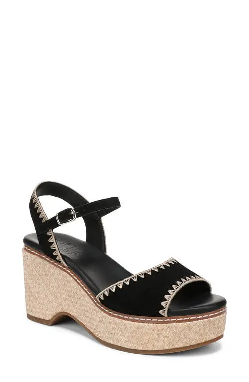 Naturalizer Della Platform Wedge Sandals - Black