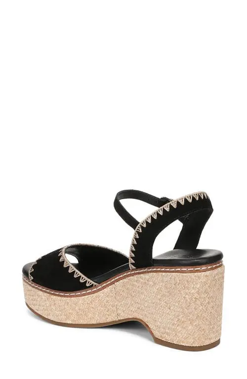 Naturalizer Della Platform Wedge Sandals - Black