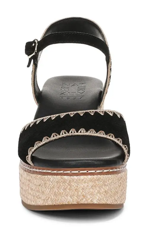 Naturalizer Della Platform Wedge Sandals - Black