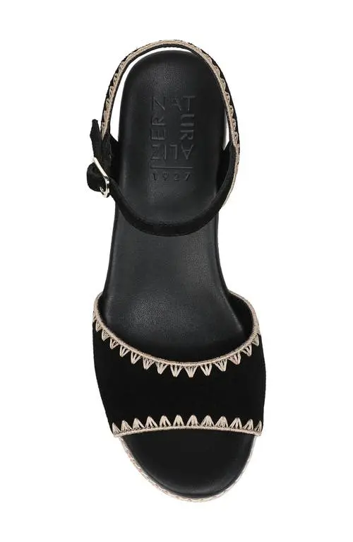 Naturalizer Della Platform Wedge Sandals - Black