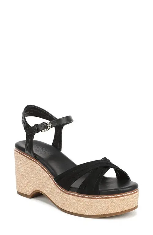 Naturalizer Dovie Platform Wedge Sandals - Black
