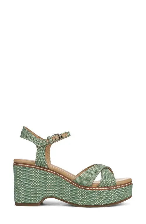 Naturalizer Dovie Platform Wedge Sandals - Green Mutli