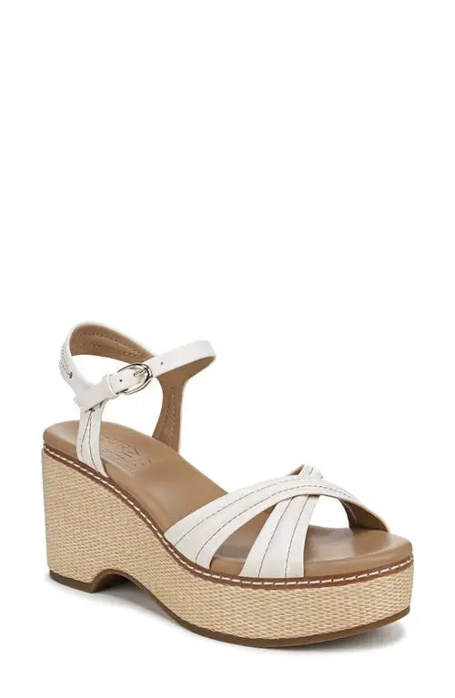 Naturalizer Dovie Platform Wedge Sandals - Warm White