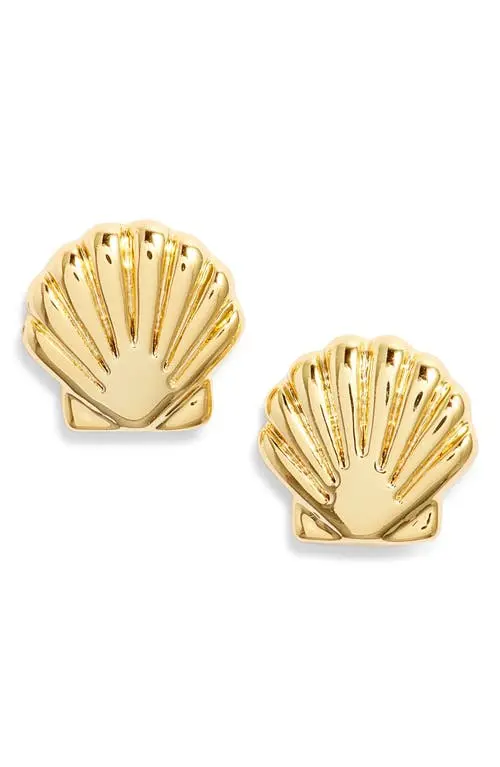 KIARA BY KI-ELE Sunrise Shell Stud Earrings - Gold