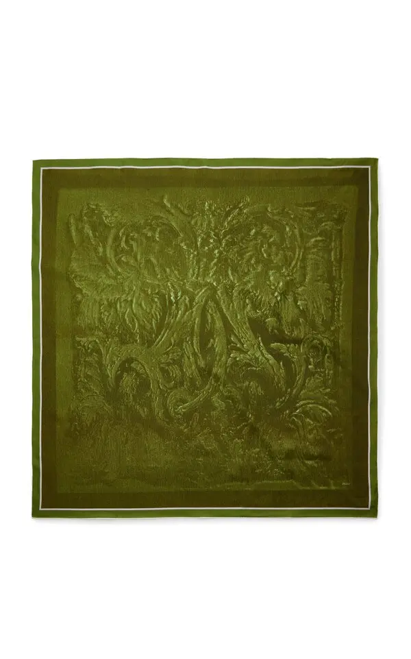 OTZIO Bosco Silk Twill Scarf - Khaki