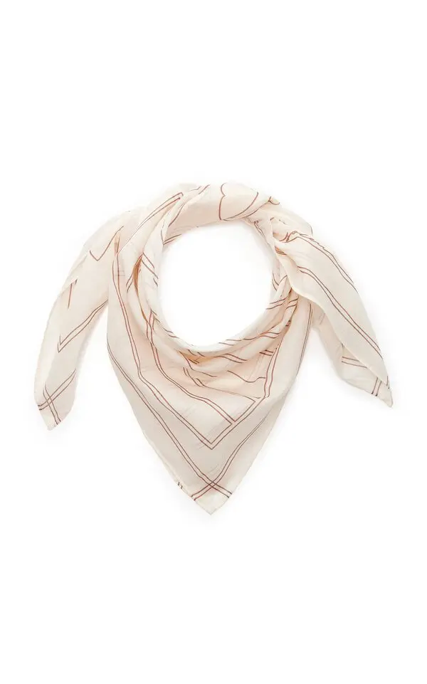 SOLEIL SOLEIL Cotton Scarf - White