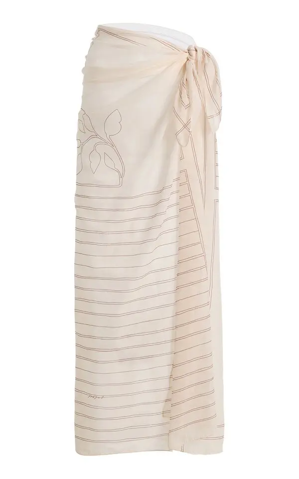 SOLEIL SOLEIL Square Pareo - White