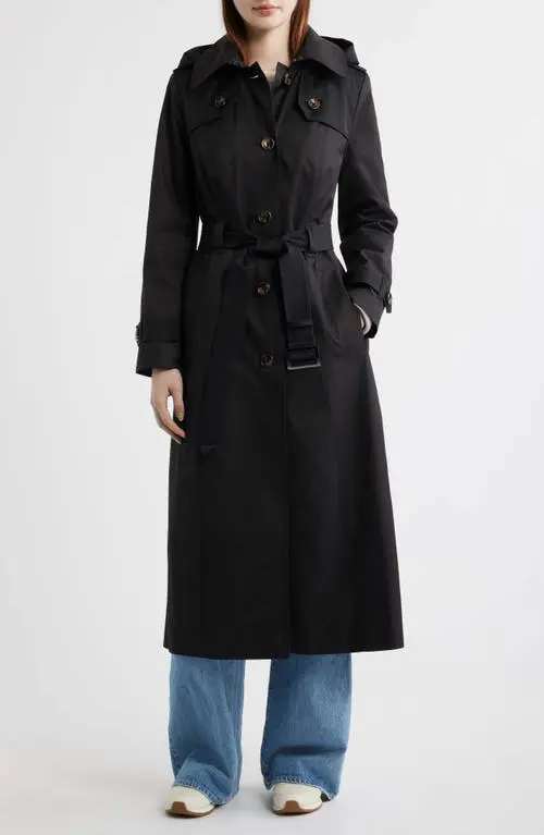London Fog Cotton-blend Trench Coat - Black
