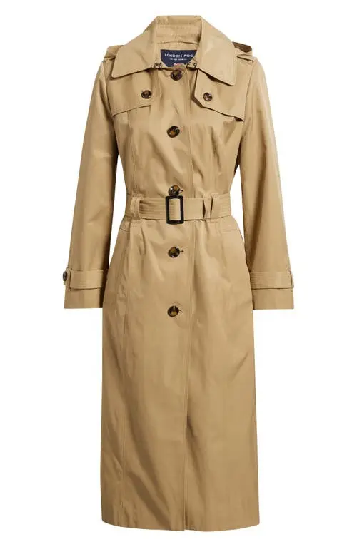 London Fog Cotton-blend Trench Coat - British Khaki