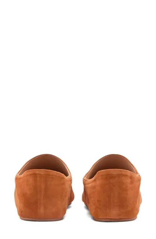 Mango Leather Collapsible Heel Shoes - Orange