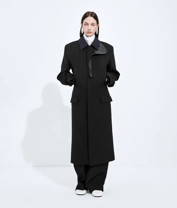 Bottega Veneta Splittable Wool And Mohair Trench Coat - Double Black