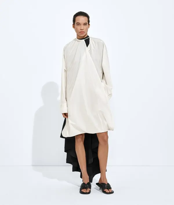 Bottega Veneta Light Wool Kaftan Dress