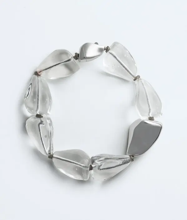 Bottega Veneta Prisma Necklace - Basalt/transparent