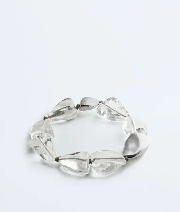 Bottega Veneta Prisma Necklace - Basalt/transparent