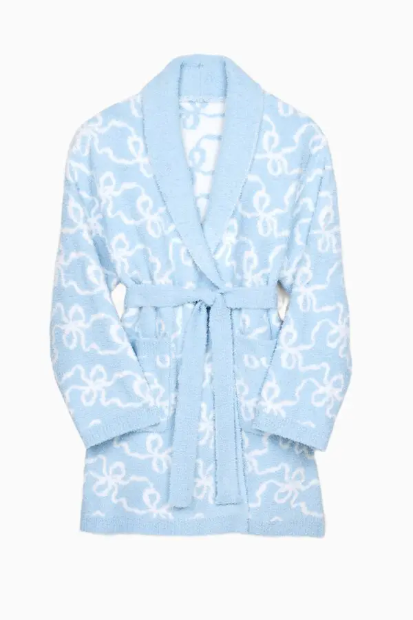 LoveShackFancy Indie Teddy Bath Robe - Blue Moon