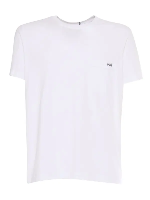 FAY Jersey Pocket T-shirt - White