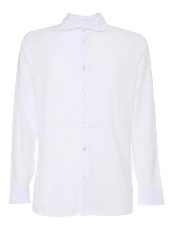 FAY Jersey Tinto Frosted Shirt - White