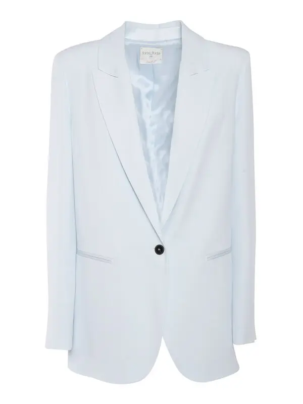 FORTE_FORTE Regular Envers Satin Jacket - White