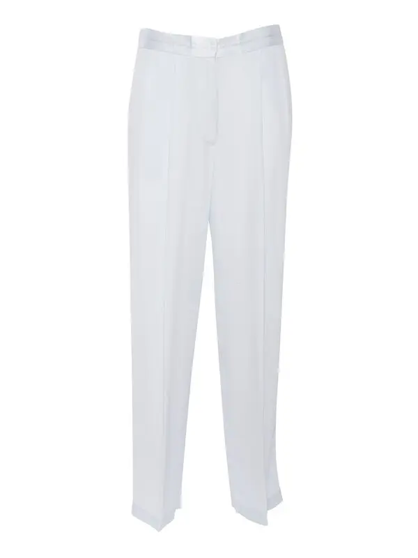 FORTE_FORTE Baggy Envers Satin Pantalone - White