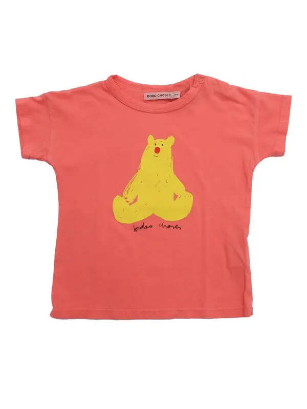 BOBO CHOSES Hug Me Bear T-shirt - Red