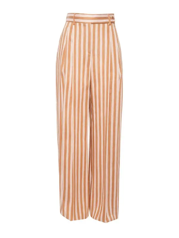 Alberta Ferretti Striped Wide Leg Trousers