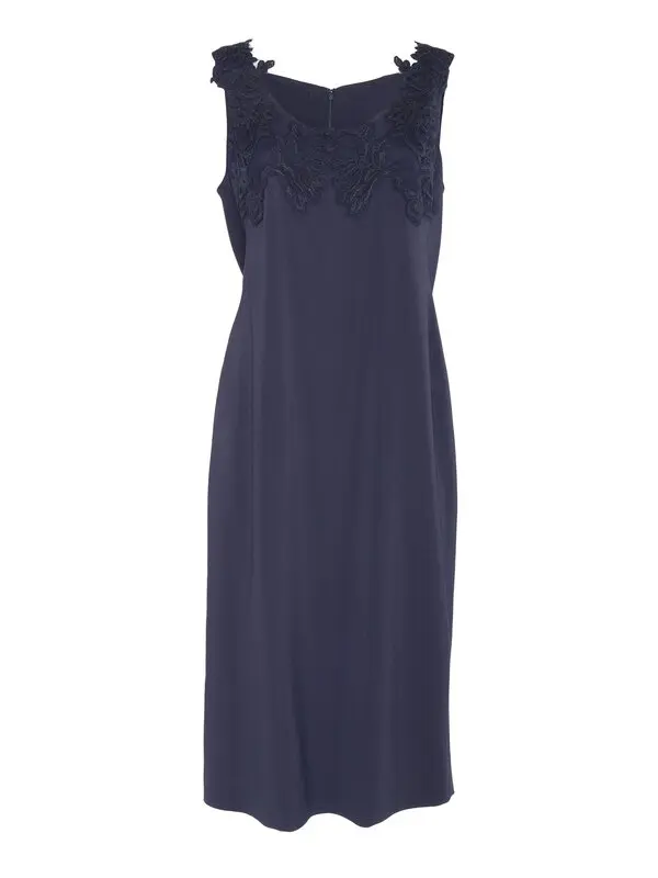 Alberta Ferretti Applique Midi Dress - Blu