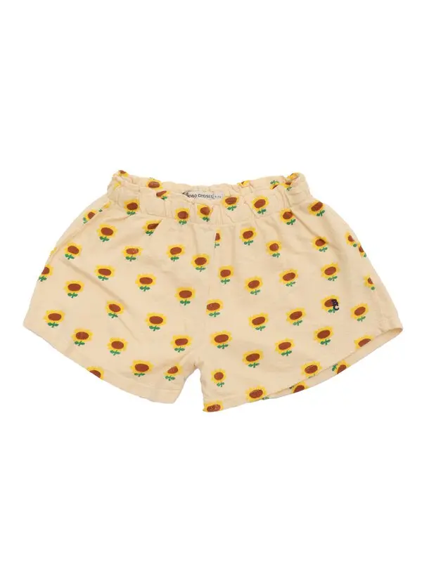 BOBO CHOSES Sunflower Print Shorts - White