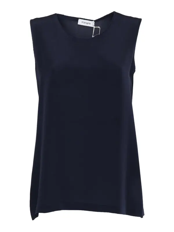 KANGRA Crepe De Seta Tank - Blu