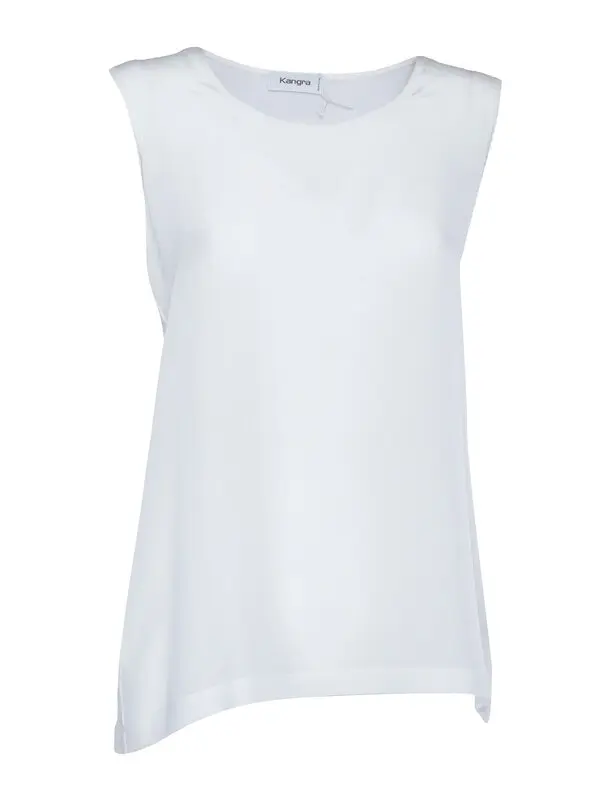 KANGRA Crepe De Seta Tank - White