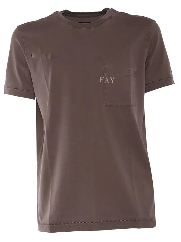 FAY T-shirt Jersey Frosted - Red