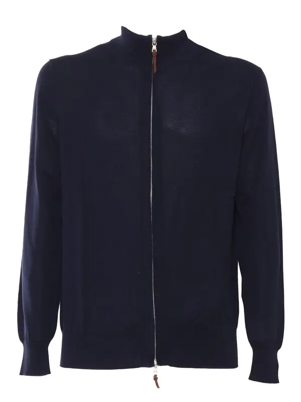 BALLANTYNE Zipped Cardigan - Blu