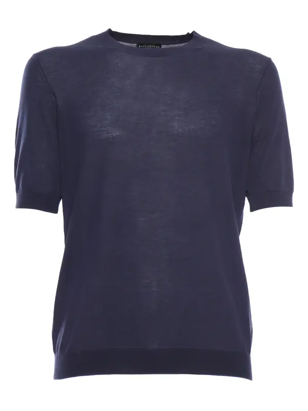 BALLANTYNE Short Sleeve Pullover - Blu