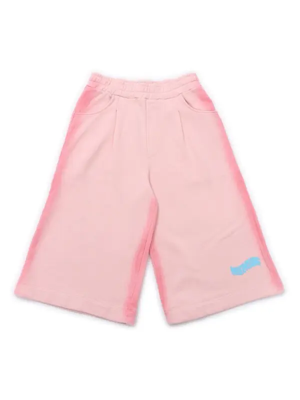 MSGM Airbrushed Cotton-fleece Bermuda