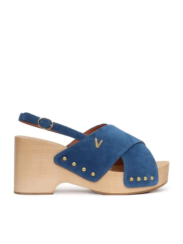 VIA ROMA 15 Woven Clog Sandal - Blu