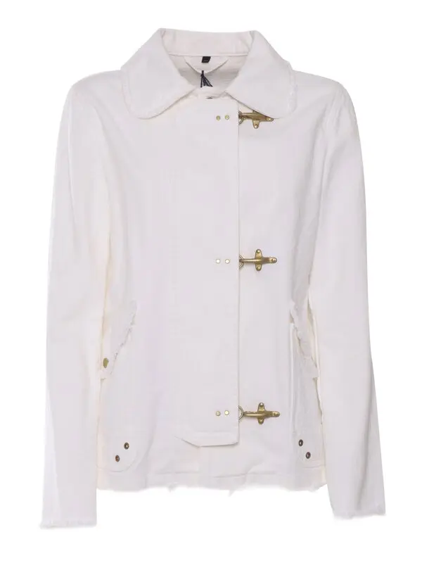 FAY Mini Jacket With Toggle Closures - White