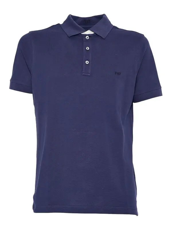 FAY Polo Db Collar Piquet Str. Bicolor