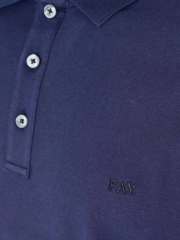 FAY Polo Db Collar Piquet Str. Bicolor