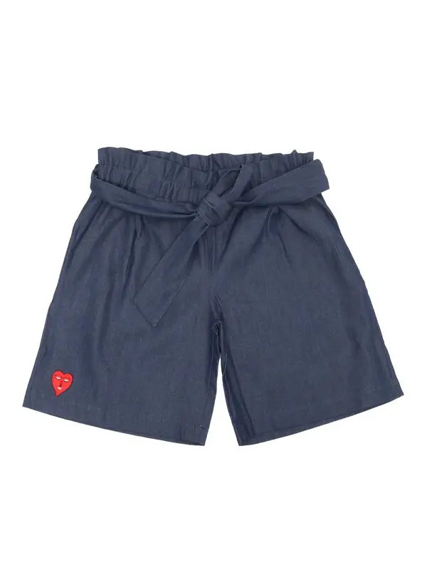 Vivetta Shorts With Bow - Blu