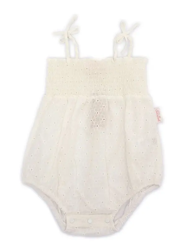 MC2 SAINT BARTH Dudu Cotton Daisies Embroidery 01 - White