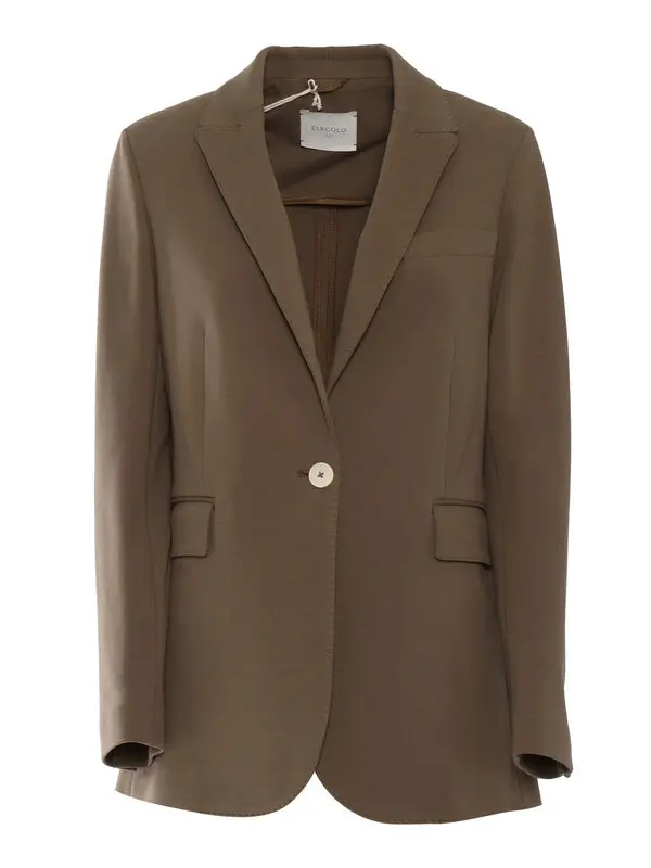 CIRCOLO 1901 Classic Notched Lapel Blazer - Green