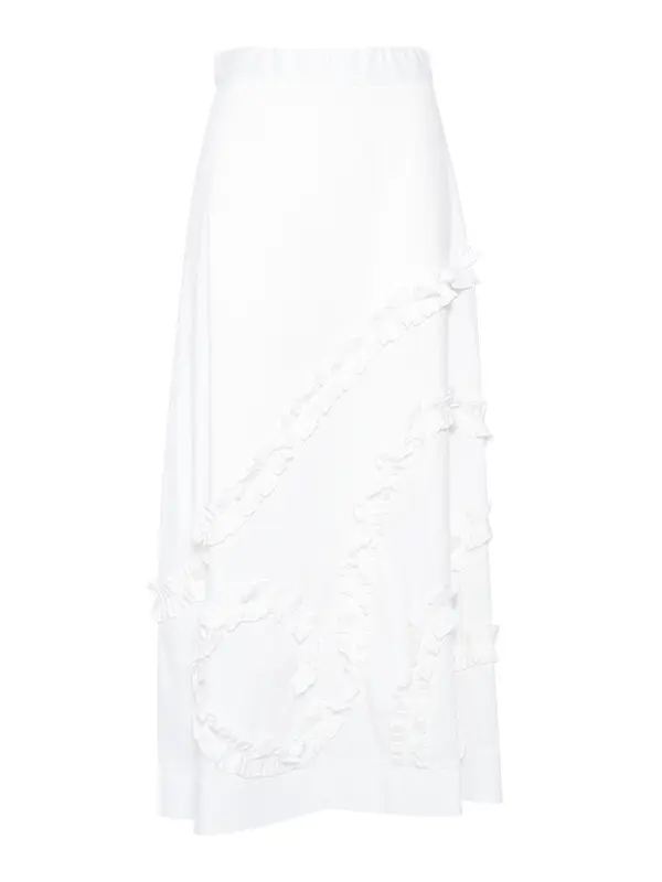 CLIPS Skirt With Ruffle Detail - White
