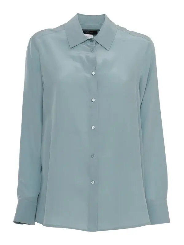 Max Mara Almina Pure Silk Shirt - Green