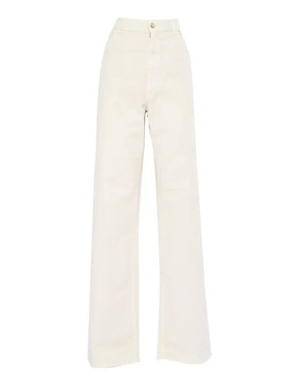 FAY 5-pocket Flare Trousers - White