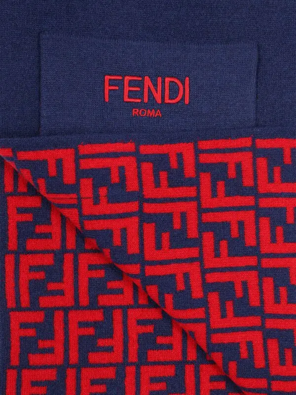 FENDI JR Sciarpa Double Ff Reversibile