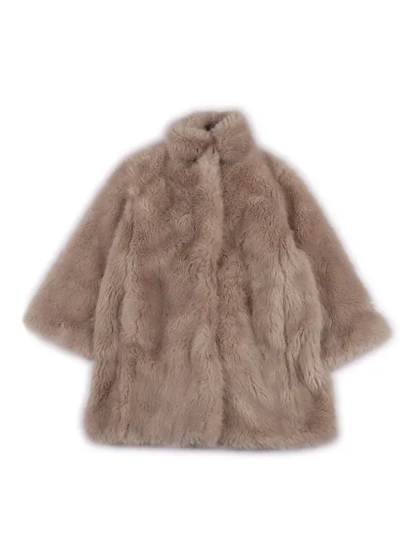 Chloé Faux Fur Coat - Red