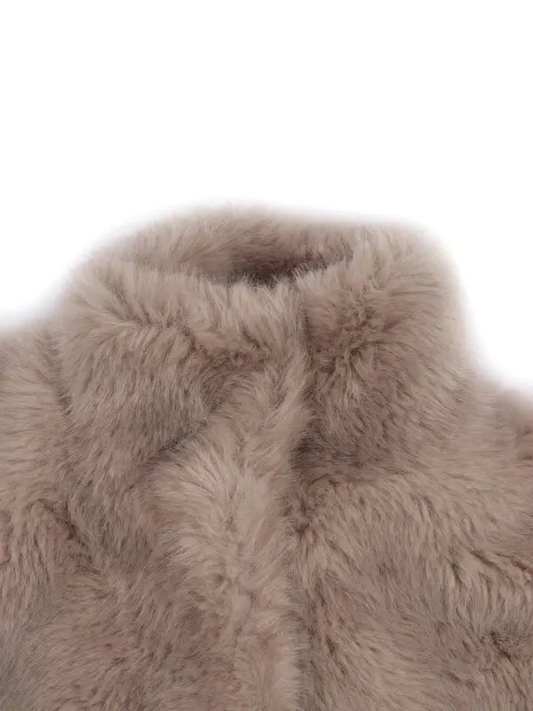 Chloé Faux Fur Coat - Red