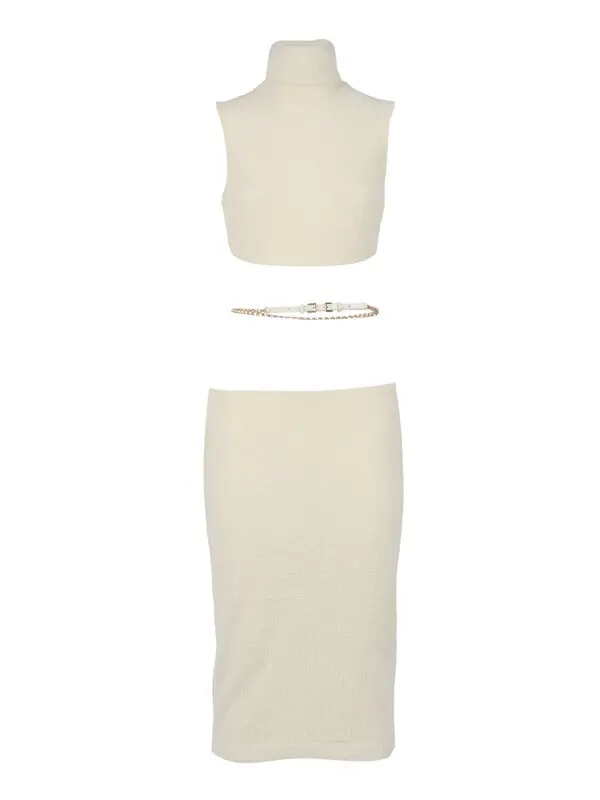 Elisabetta Franchi Knit Dress - White