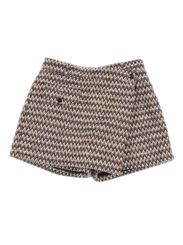 LANVIN Tweed Herringbone Shorts