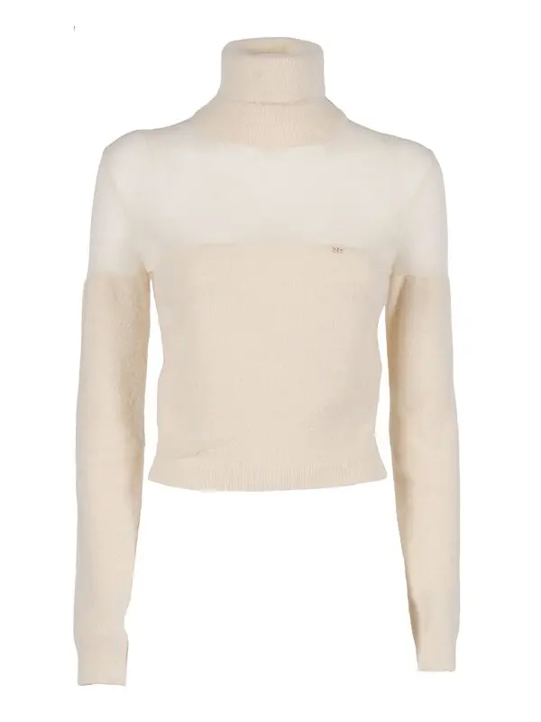 Elisabetta Franchi Tricot Knit Top - White
